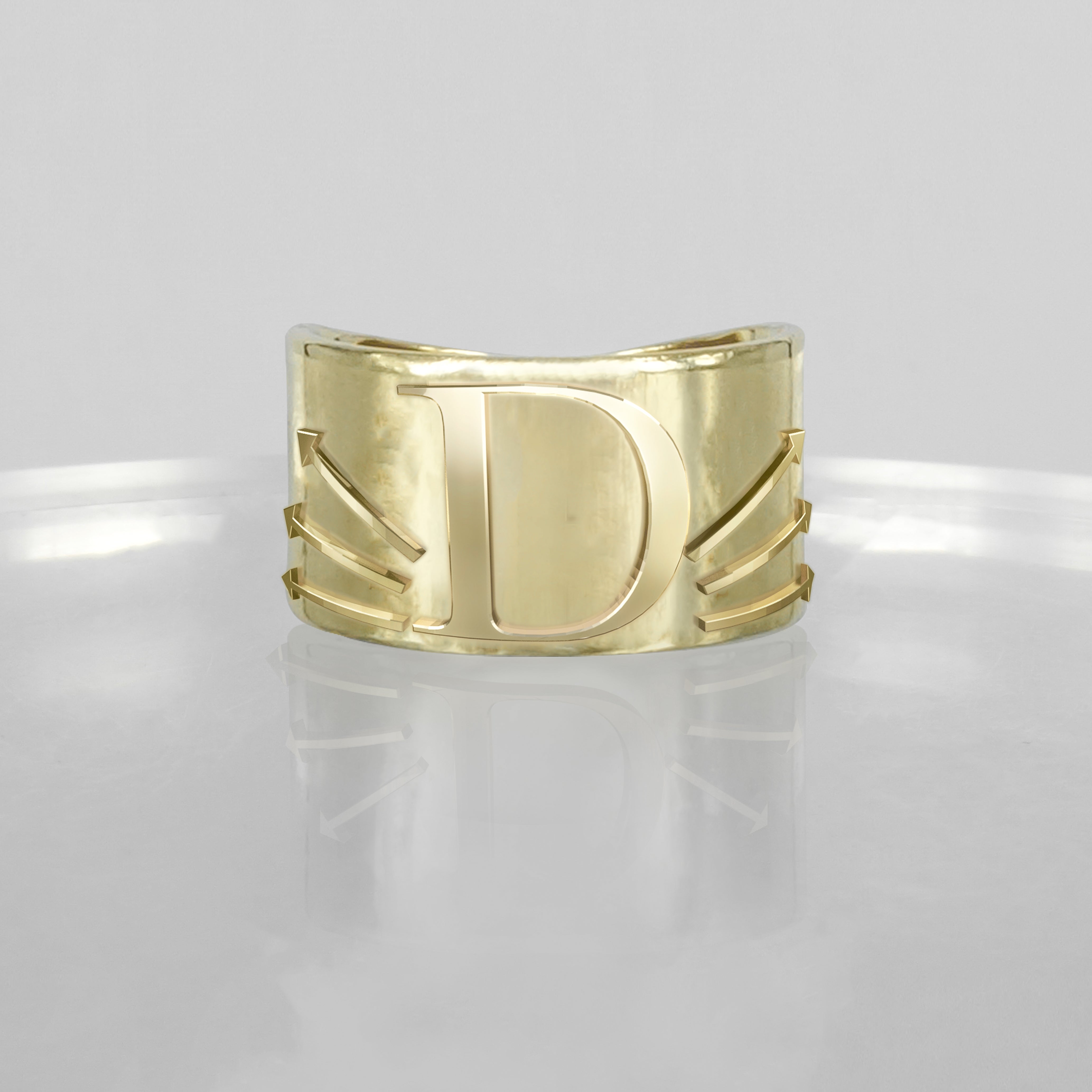 SOLID GOLD INITIAL D SIGNET RING – The People's Chant